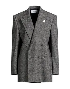 LARDINI Blazer Charcoal Size Wool, Polyester, Acrylic, Silk, Elastane - Grey