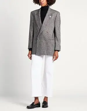 LARDINI Blazer Charcoal Size Wool, Polyester, Acrylic, Silk, Elastane
