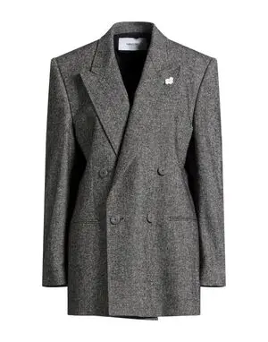 LARDINI Blazer Charcoal Size Wool, Polyester, Acrylic, Silk, Elastane