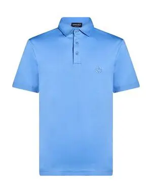 Giorgio Armani Polo Shirt Size Cotton - Blue