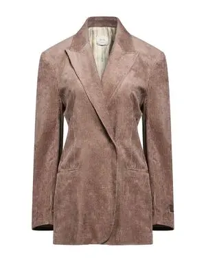 ALYSI Chocolate Blazer In Viscose