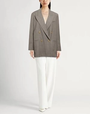 ALYSI Double-breasted Blazer In Cool Wool