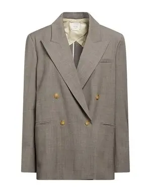 ALYSI Double-breasted Blazer In Cool Wool