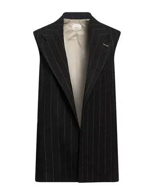 ALYSI Chocolat Tailored Vest Size Virgin Wool - Grey