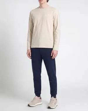 EA7 Long Sleeve Cotton T-shirt - Beige