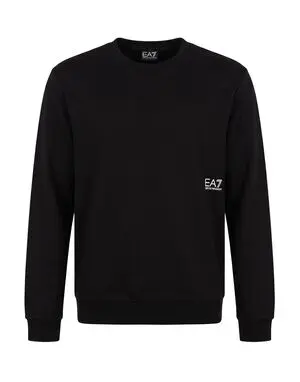 EA7 Cotton Elastane Sweatshirt - Black