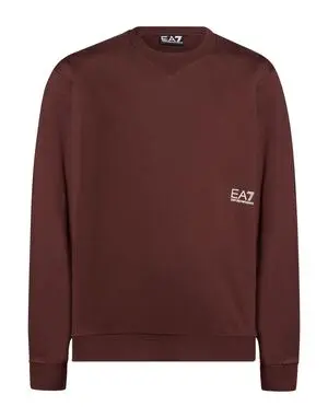 EA7 Sweatshirt Chocolate Size Cotton, Elastane