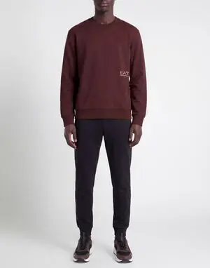 EA7 Sweatshirt Chocolate Size Cotton, Elastane