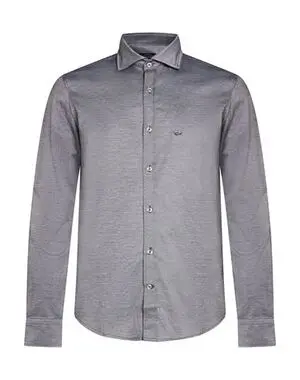 Paul & Shark Man Shirt Charcoal Size 16 Cotton Grey