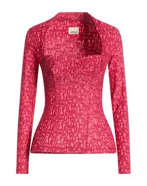 Isabel Marant Étoile Long Sleeve Sweetheart Neck Top - Coral