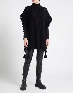 PAOLO PECORA Knitted Cape With Fringe
