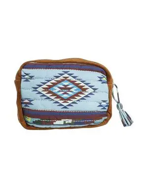 ARIZONA LOVE Cotton Linen Cow Leather Clutch - Light Blue