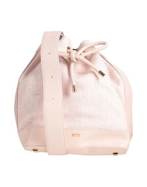N°21 Light Calfskin Raffia Bucket Bag - Light Pink
