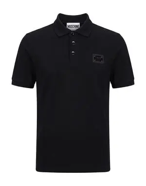 Moschino Polo Shirt Size Cotton, Elastane - Black
