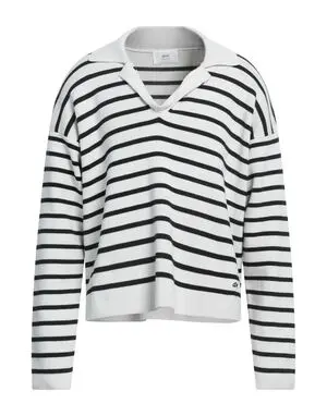 AMI Paris Striped Polo Collar Sweater