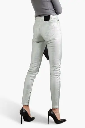 TOM FORD Metallic Coated Midrise Skinny Jeans