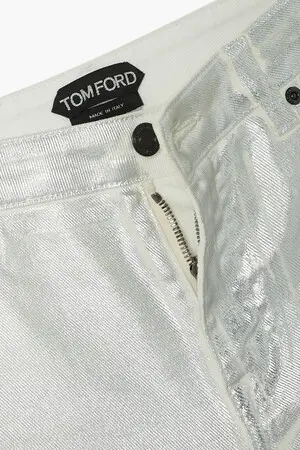 TOM FORD Metallic Coated Midrise Skinny Jeans