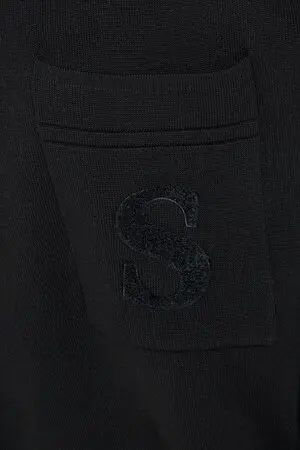 Sandro Ruffled Poplintrimmed Knitted Sweater