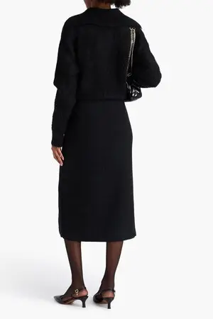 Sandro Tweed Midi Skirt