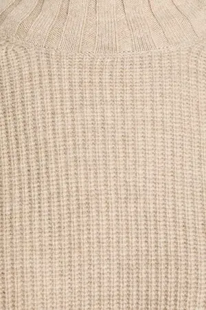 Sandro Ribbed Wool And Cashmereblend Turtleneck Sweater