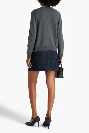 Maje Crystalembellished Wool And Cashmereblend Vest And Cardigan Set