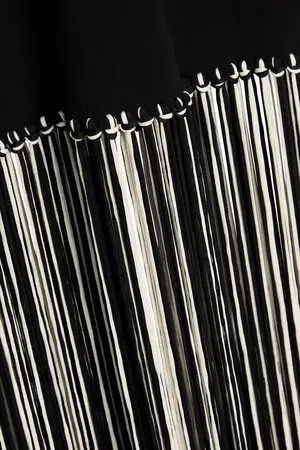 Sandro Fringed Stretch-knit Midi Dress