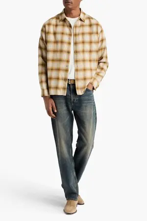 FRAME Checked Cotton And Woolblend Flannel Shirt