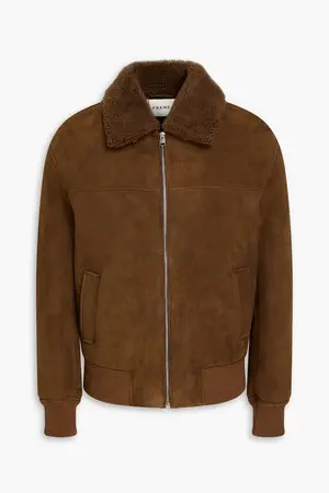 FRAME Shearling Bomber Jacket - Brown