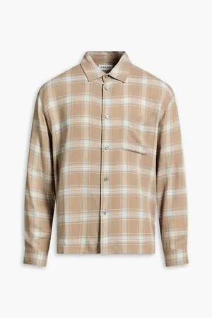 FRAME Checked Flannel Shirt - Sand