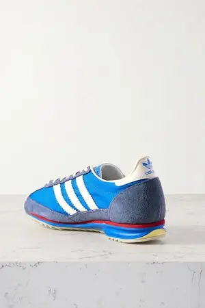 Adidas Sl 72 Og Suede And Leather Trimmed Canvas Sneakers - Blue