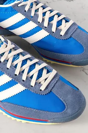 Adidas Sl 72 Og Suede And Leather Trimmed Canvas Sneakers - Blue