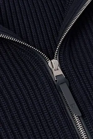 TOM FORD Slim-fit Ribbed Silk And Merino Wool-blend Cardigan