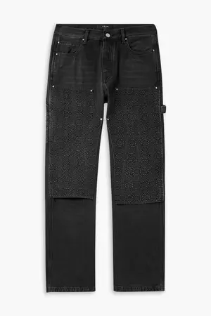 Amiri Straight-leg Paneled Debossed Jeans