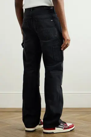 Amiri Straight-leg Paneled Debossed Jeans