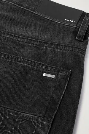 Amiri Straight-leg Paneled Debossed Jeans