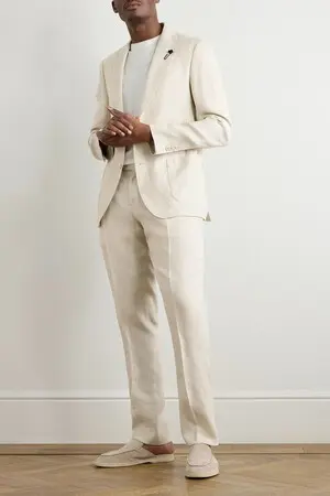 LARDINI Linentwill Suit Jacket - Beige