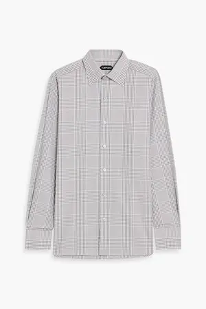 TOM FORD Checked Cotton Shirt - Gray
