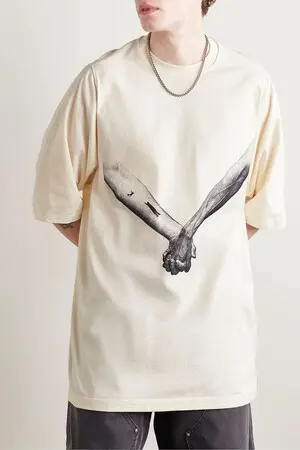 Rick Owens Oversized Logoprint Cottonjersey Tshirt