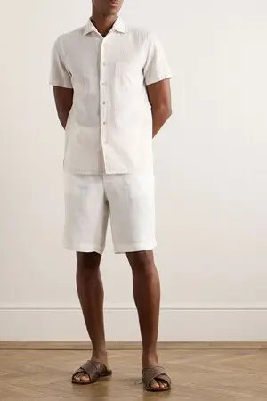 Boglioli Striped Linen And Cottonblend Shirt