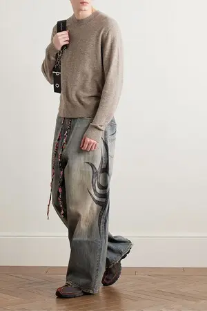 Acne Studios Kalas Logoappliquéd Wool And Yakblend Sweater