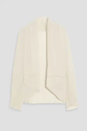 Max Mara Vesuvio Plissé Crepe De Chine Cape
