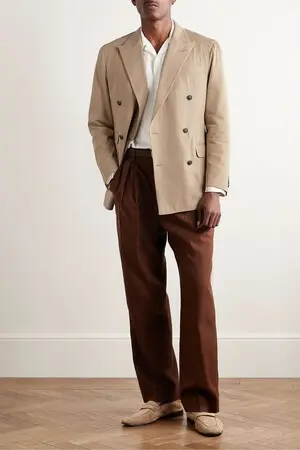 Dunhill Cavendish Doublebreasted Cotton And Cashmereblend Twill Suit Jacket