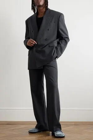 Acne Studios Jarvel Doublebreasted Pinstriped Woolblend Suit Jacket