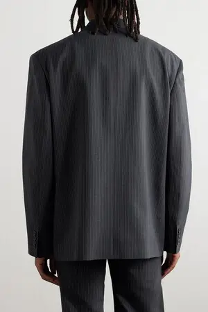 Acne Studios Jarvel Doublebreasted Pinstriped Woolblend Suit Jacket