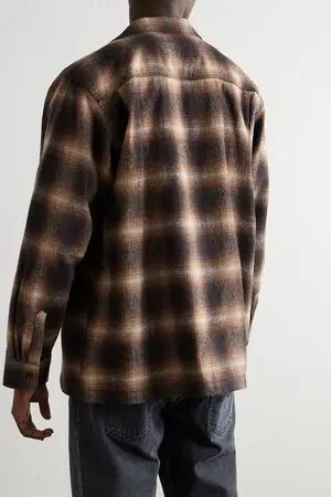 Nudie Jeans Vincent Campcollar Checked Woolblend Shirt
