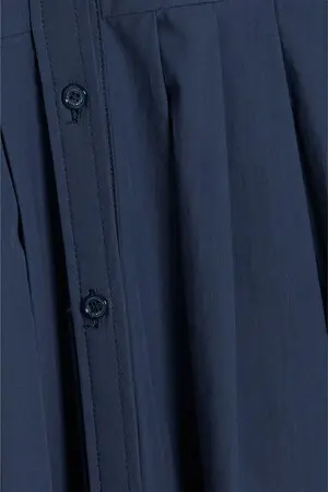 Max Mara Pleated Cottonpoplin Midi Shirt Dress