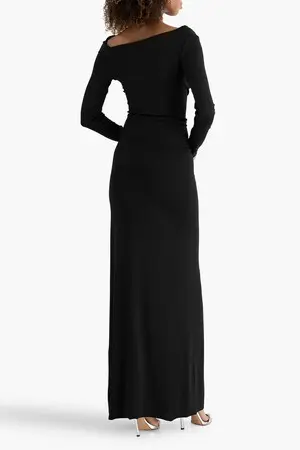 Victoria Beckham Draped Jersey Maxi Dress