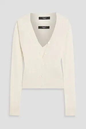 Max Mara Silk And Linenblend Tank And Cardigan Set