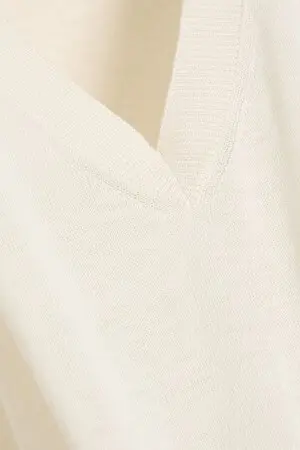 Max Mara Silk And Linenblend Tank And Cardigan Set