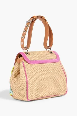 Emilio Pucci Leathertrimmed Faux Raffia Tote - Neutral
